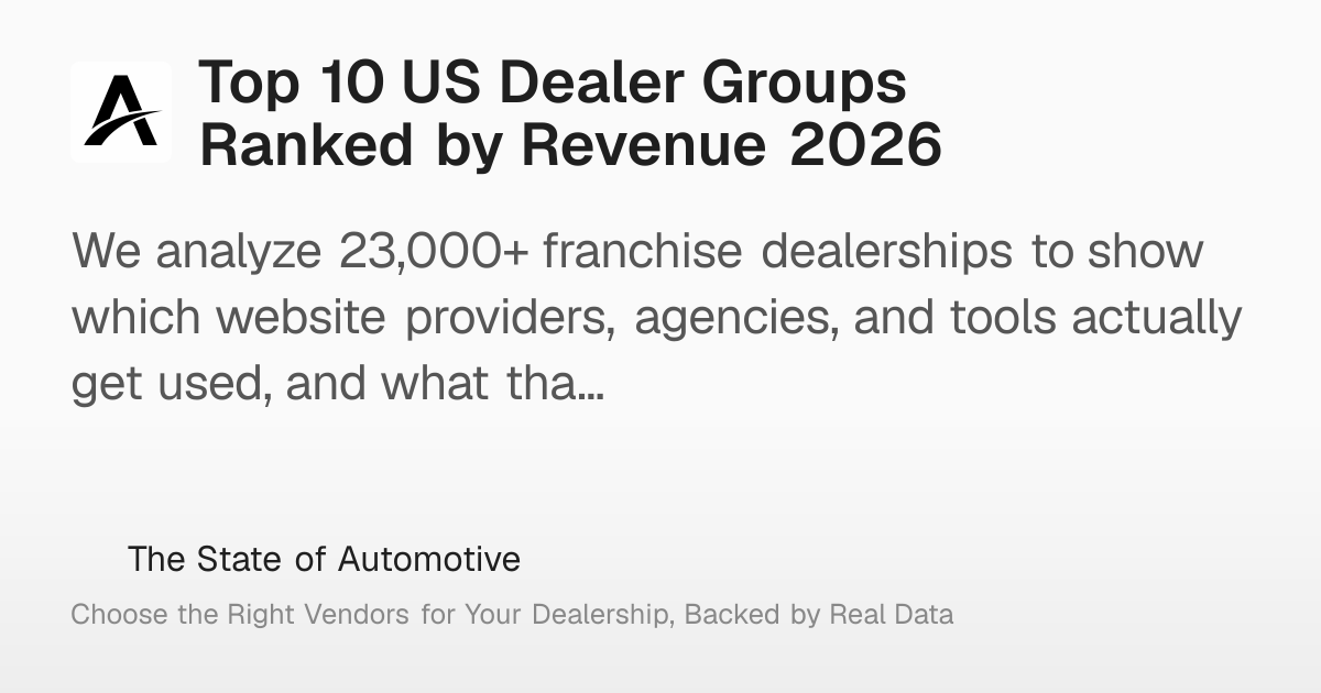 Top 10 US Dealer Groups Ranked by Revenue 2026 – The State of Automotive